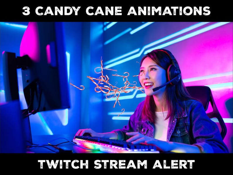 Twitch Animated Cheer Alerts Candy Cane - Etsy