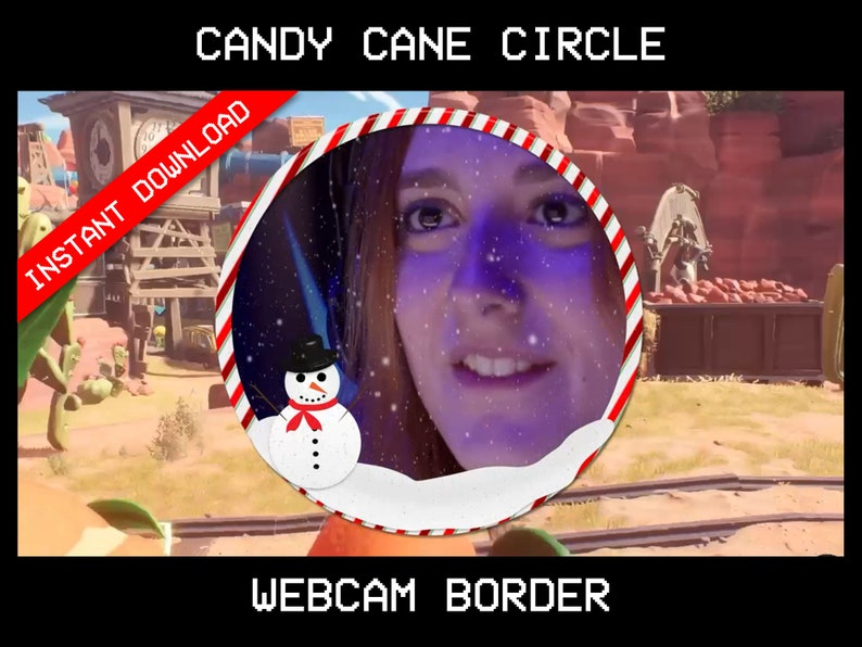 Candy Cane Camera Border Circle Twitch Animated Webcam Overlay ...