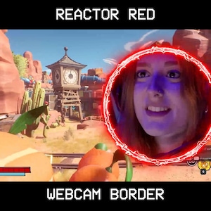 Webcam Overlay Reactor Red | Twitch Animated Webcam Overlay | Webcam ...