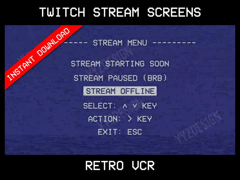 Twitch Overlay VCR/VHS | Twitch Intermission Overlay | Twitch Animated ...