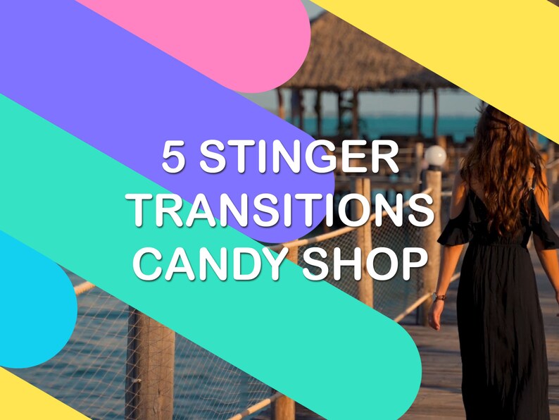 5 Twitch Stinger Transitions 'candy Shop' | Diagonal Sliding Transition ...