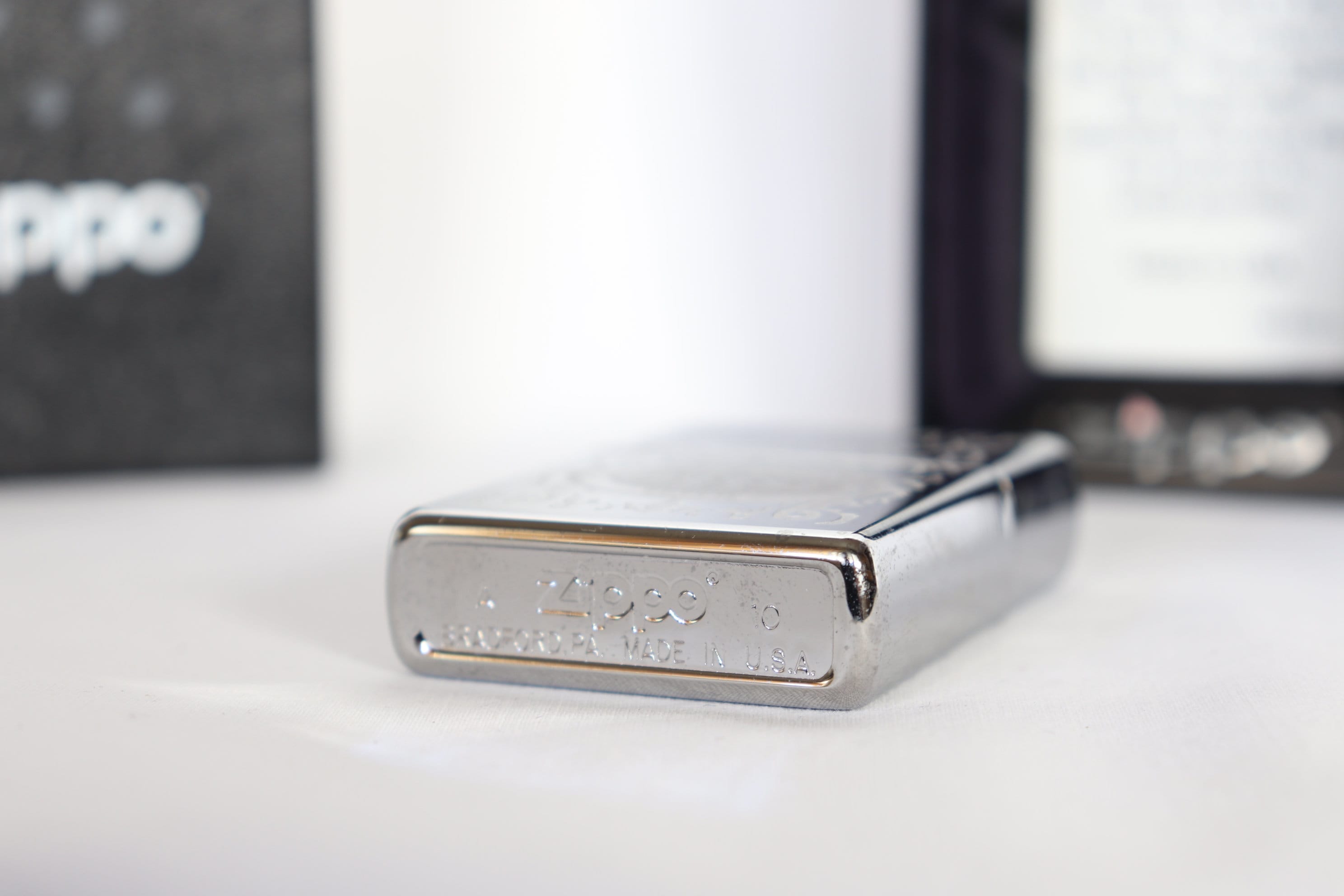 An American Classic Zippo Lighter, Engraved Zippo, Silver Chrome Zippo ...
