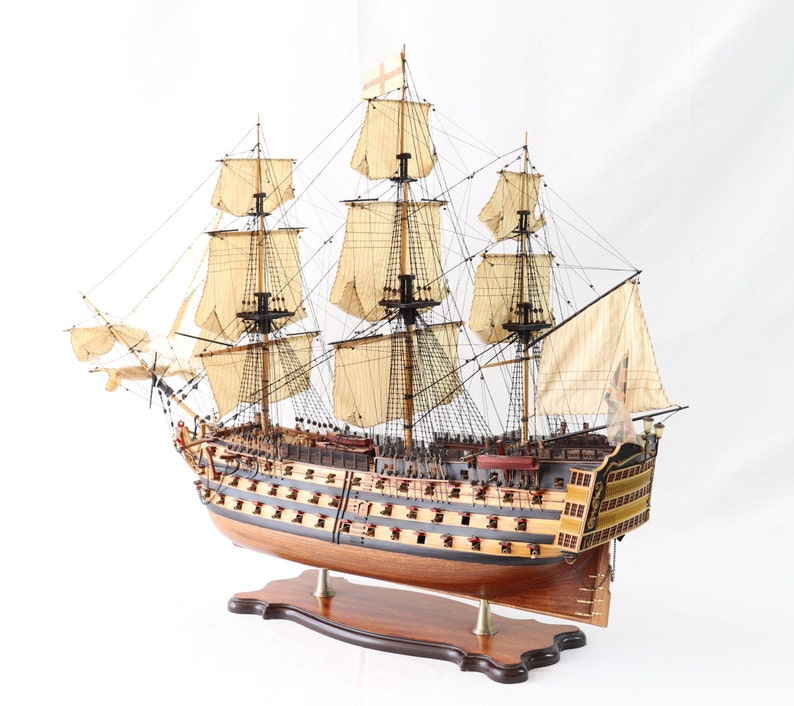 HMS Victory Ship Model, Wooden Ship Model, Handmade Ship Model, Antique ...