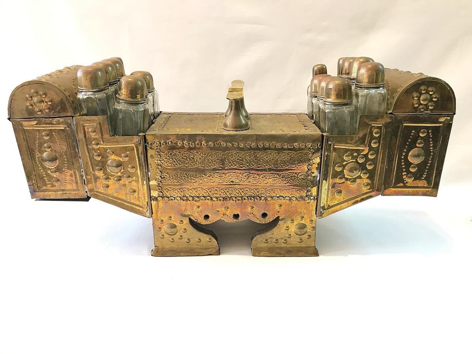 Antique Shoe Shine Box, Shoeshine Box, Shoe Care Box, Shoe Care Kit ...