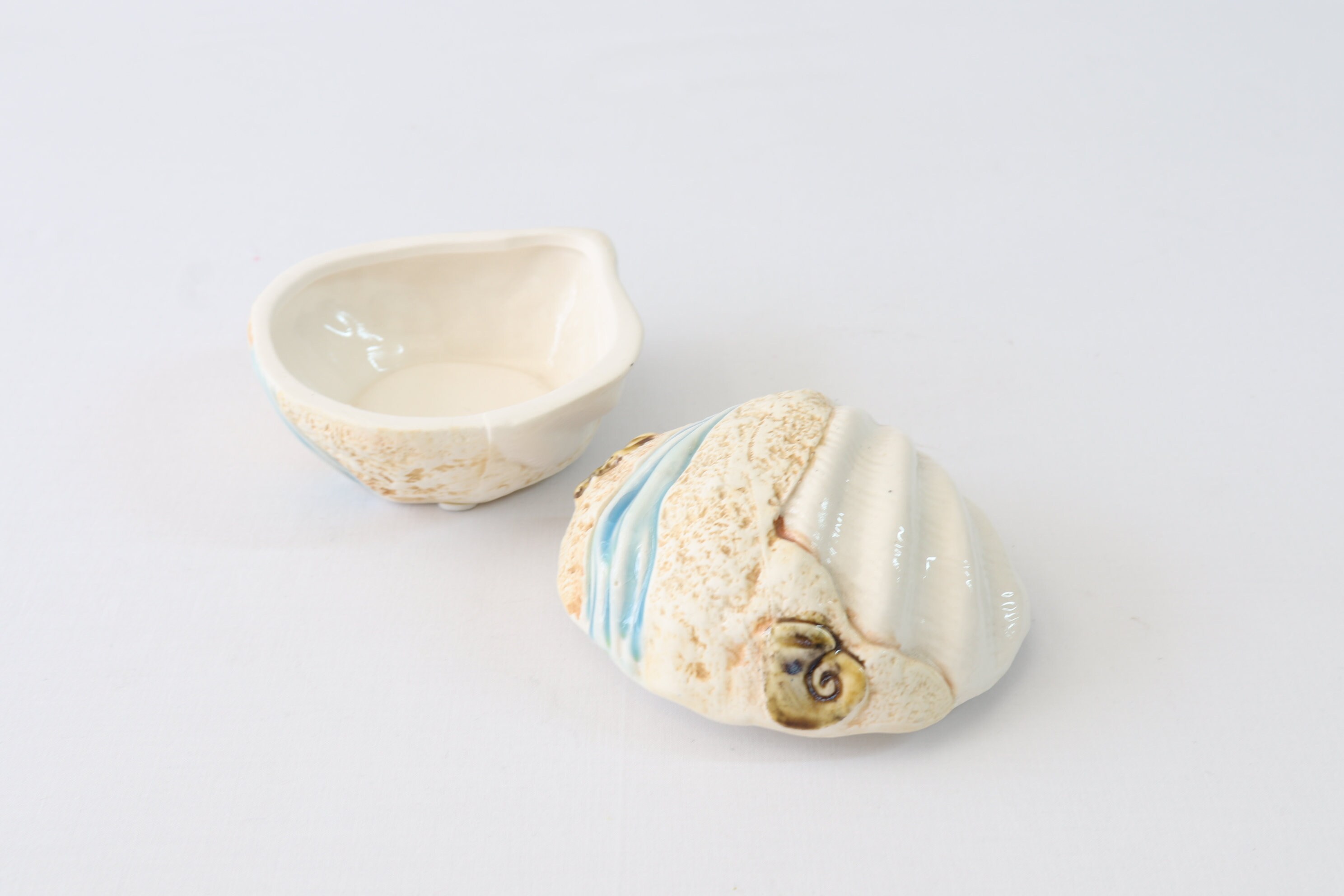 Clam Jewelry Box, Ceramic Clam Shell, Clam Shell, Clam Shell Trinket ...