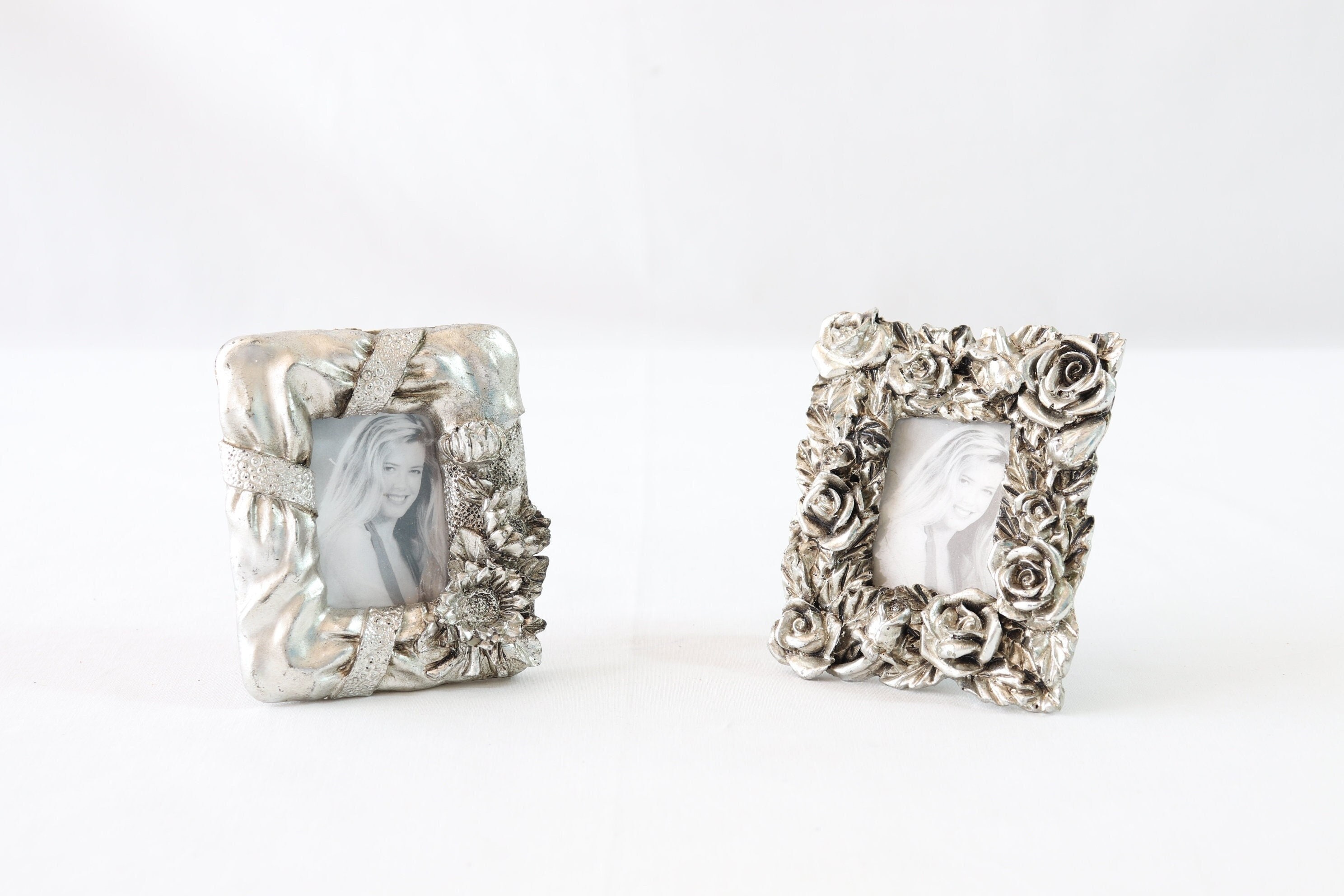 Silver Photo Frame Set Vintage Photo Frame Picture Frame - Etsy