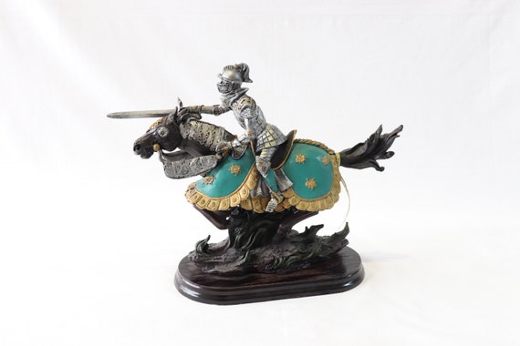 Medieval Knight Rider Knight on Horse Knight Statue Knight | Etsy