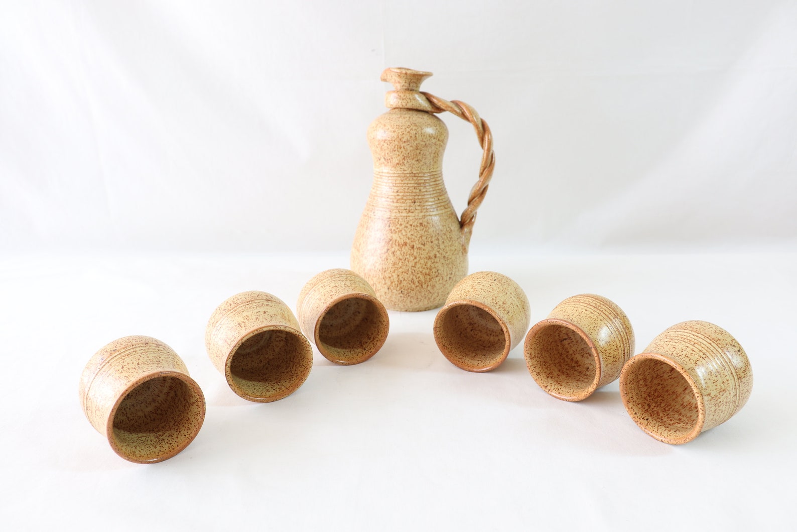 Ceramic Drinking Set, Vintage Drinking Set, Ceramic Liquor Set, Ceramic ...