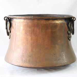 Huge Copper Cauldron, Antique Large Cauldron, Antique Copper Pot ...