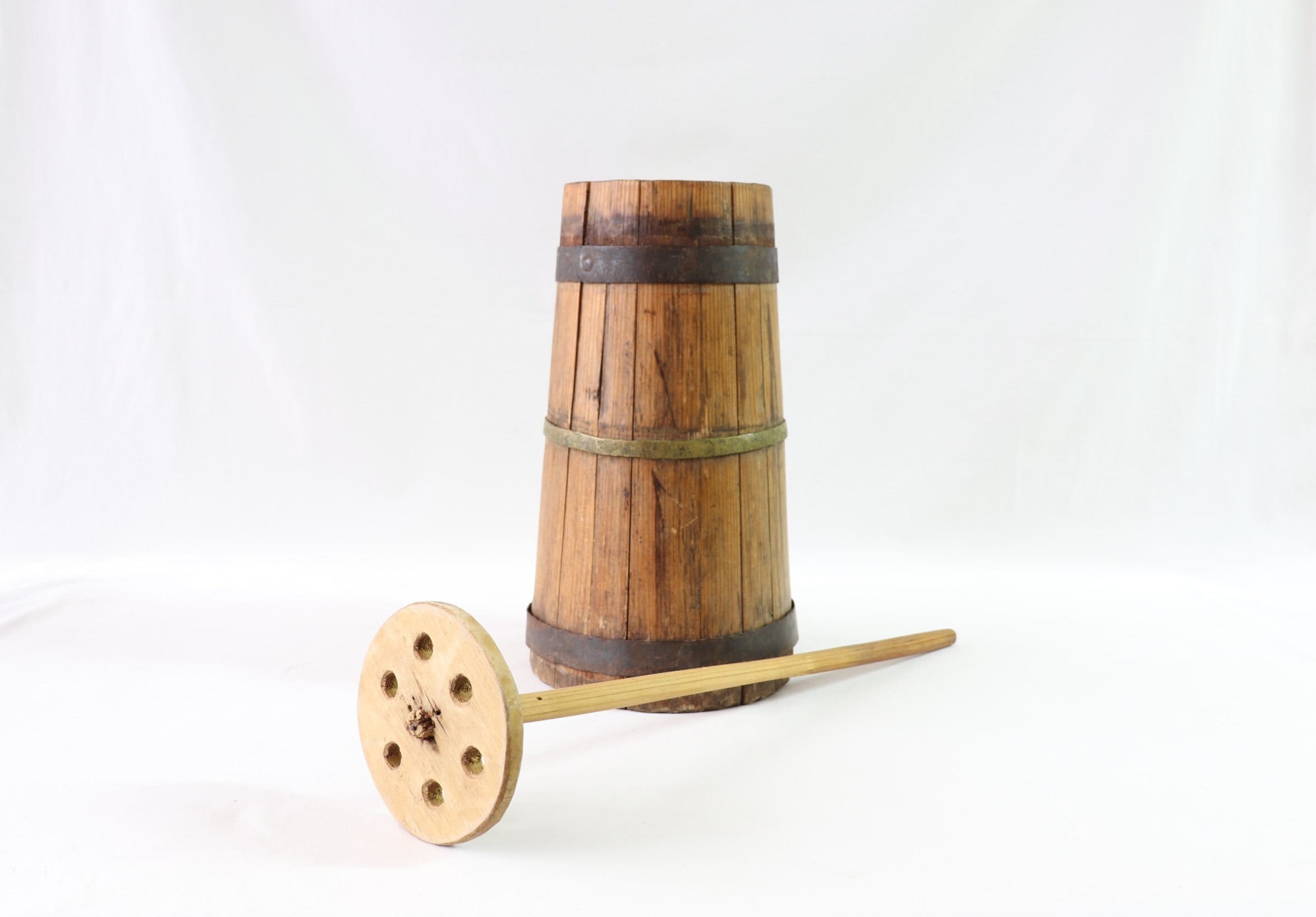 Antique Butter Churn, Wooden Butter Churn, Antique Kitchen Utensil ...