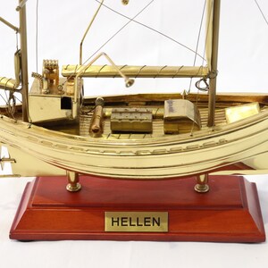Fishing Boat Model, Hellen, Brass Ship Model, Gold Plated, Metal Ship ...