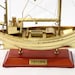 Fishing Boat Model, Hellen, Brass Ship Model, Gold Plated, Metal Ship ...