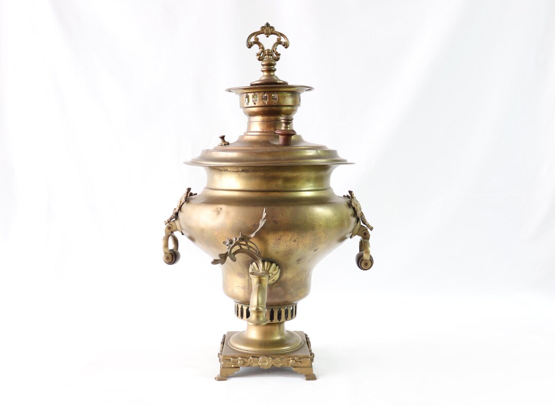 Brass Samovar, Coal Samovar, Antique Samovar, Decorative Samovar, Gold ...