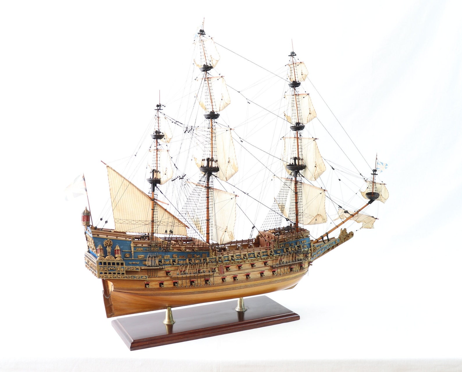 HMS Sovereign of the Seas Ship Model, Wooden Ship Model, Handmade Ship ...