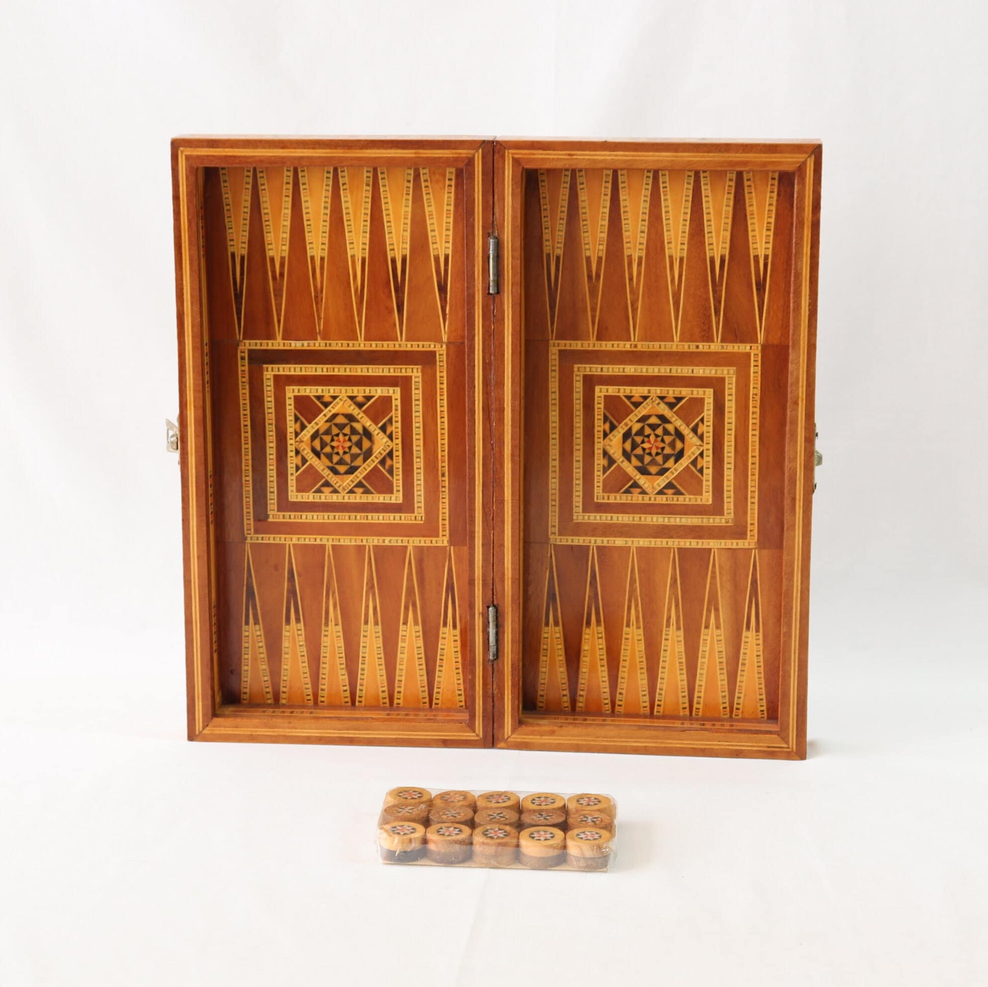 Small Backgammon Set, Wooden Backgammon Set, Small Checkers Set ...