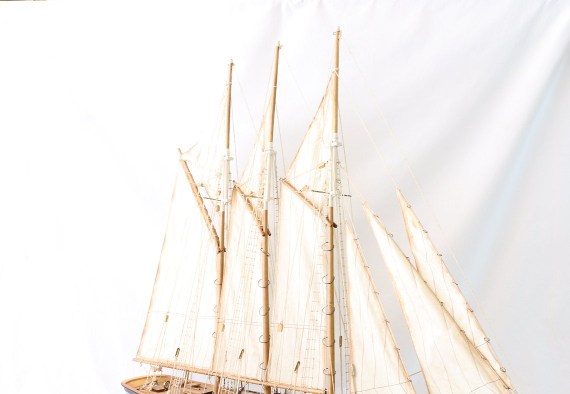 Atlantic Yacht Model Schooner Ship Model Wooden Ship Model - Etsy Australia