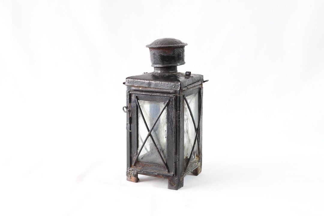Antique Lantern Lamp, Primitive Lantern Lamp, Oil Lantern, Indoor ...