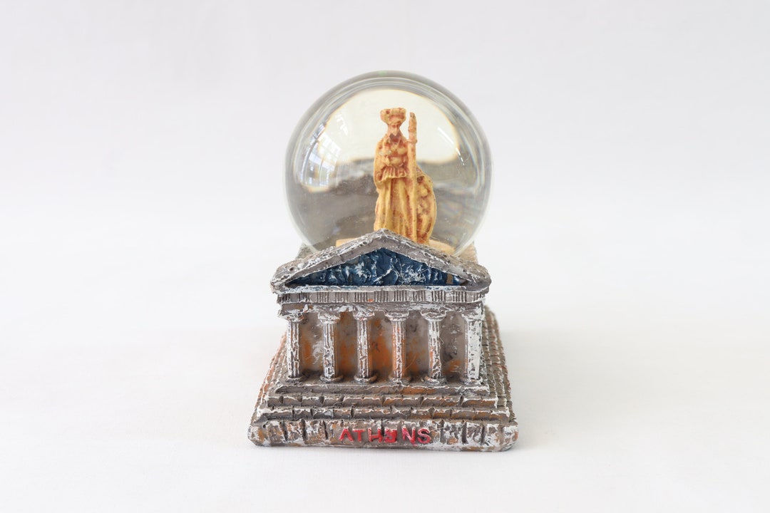 Acropolis Snow Globe, Athena Goddess Snow Globe, Acropolis, Parthenon ...