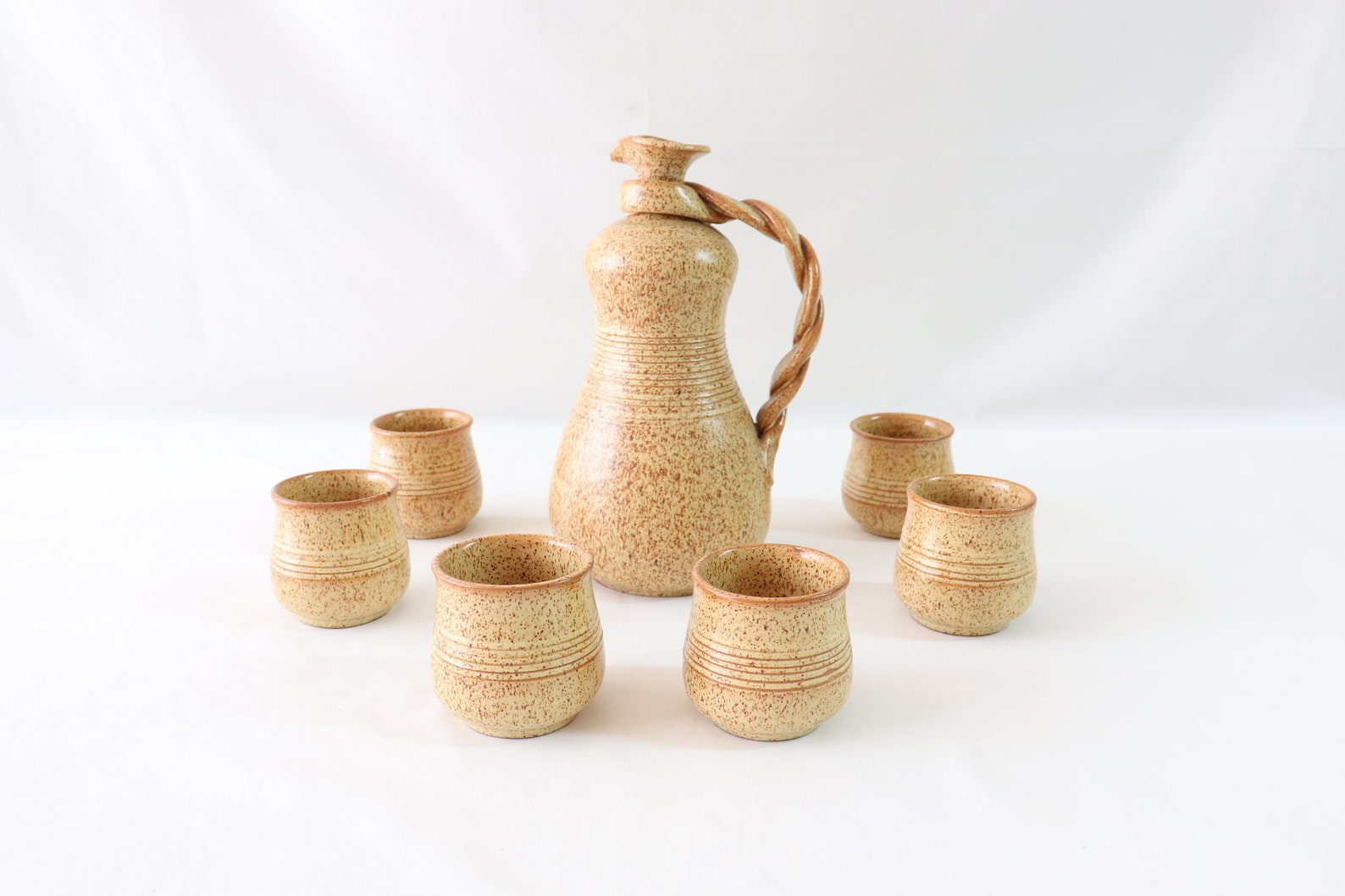 Ceramic Drinking Set, Vintage Drinking Set, Ceramic Liquor Set, Ceramic ...