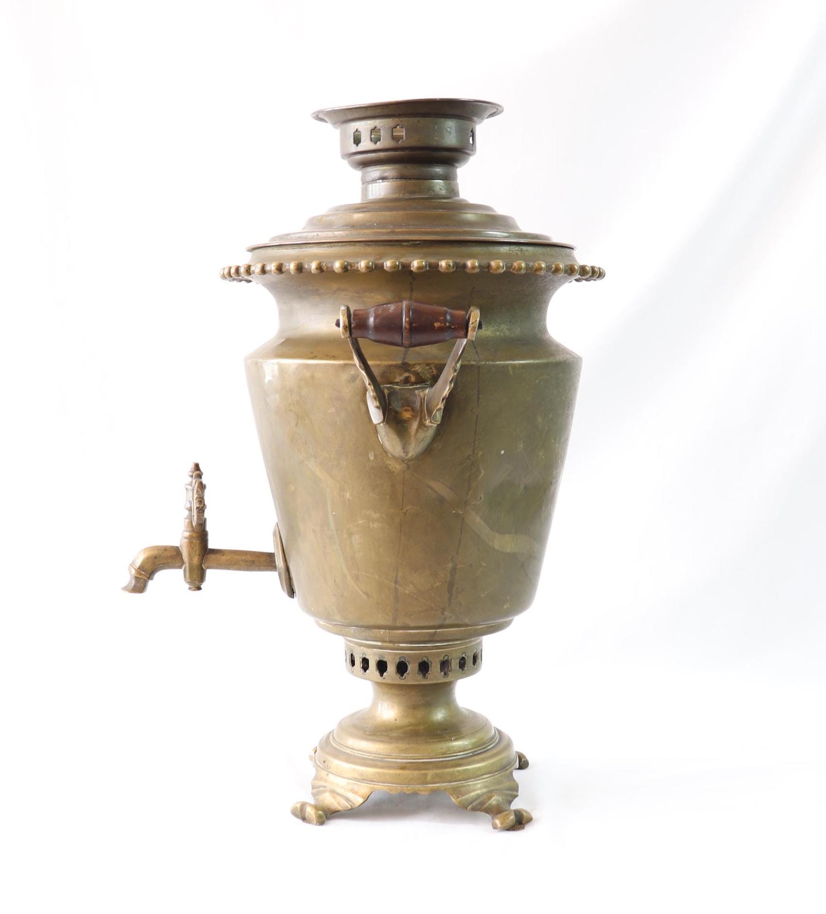 Antique Coal Samovar, Brass Samovar, XL Samovar, Big Samovar ...
