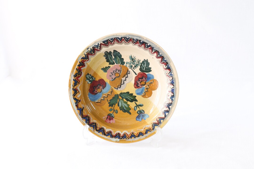 Antique Ceramic Plate, Handmade Plate, Hand Painted Plate, Decorative ...