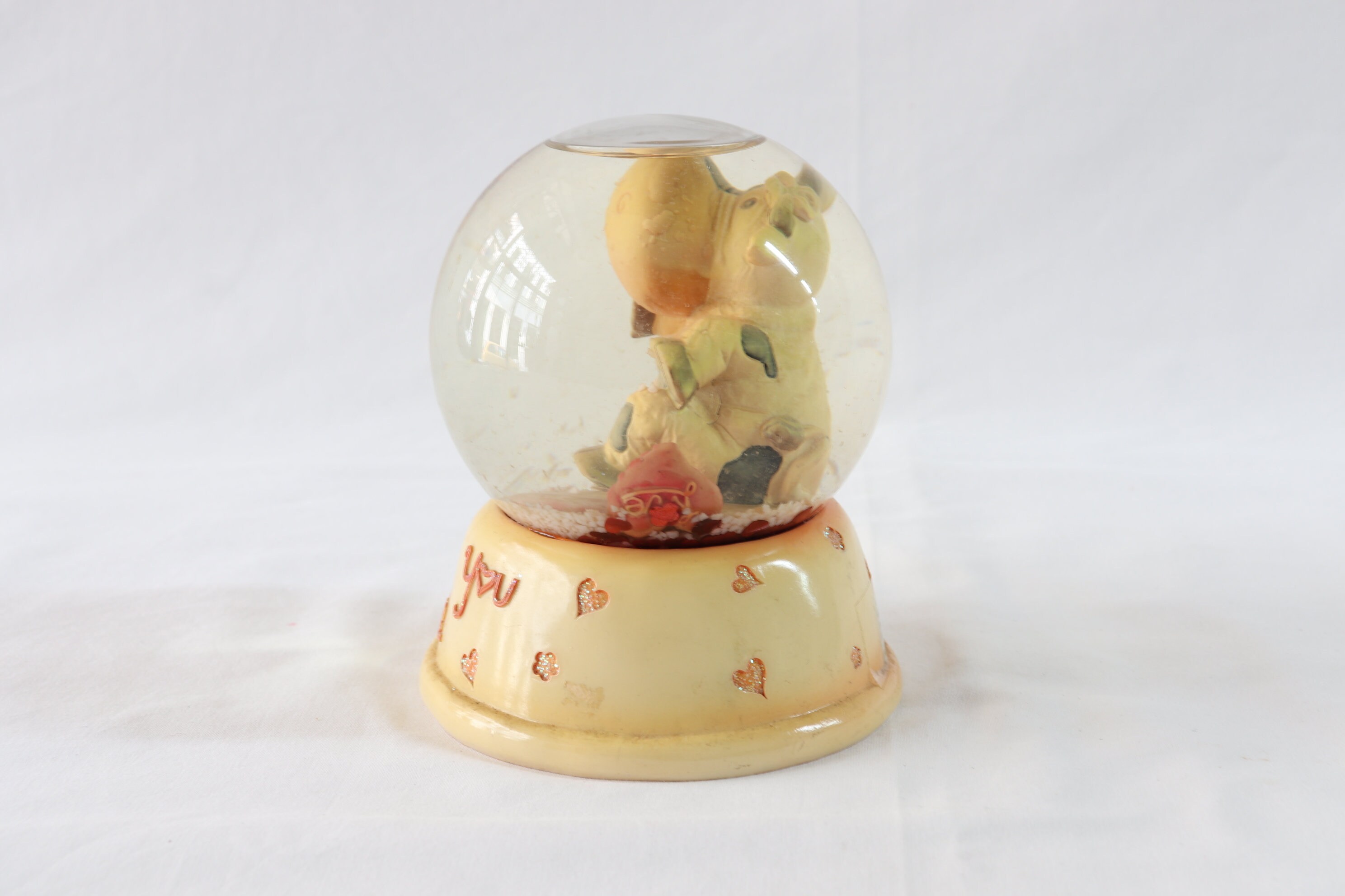 Vintage Snow Globe, Snow Globe With Cow, Cow Figurine, Cow Decor, I ...