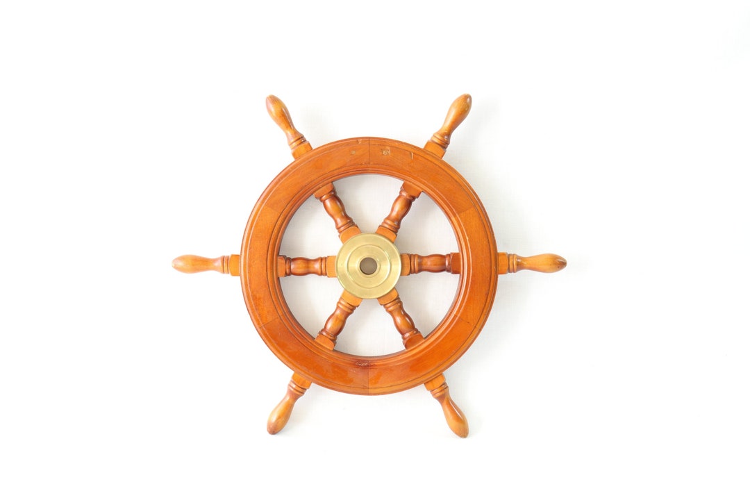 Nautical Ships Wheel, Vintage Ships Wheel, Wooden Ships Wheel, Nautical ...