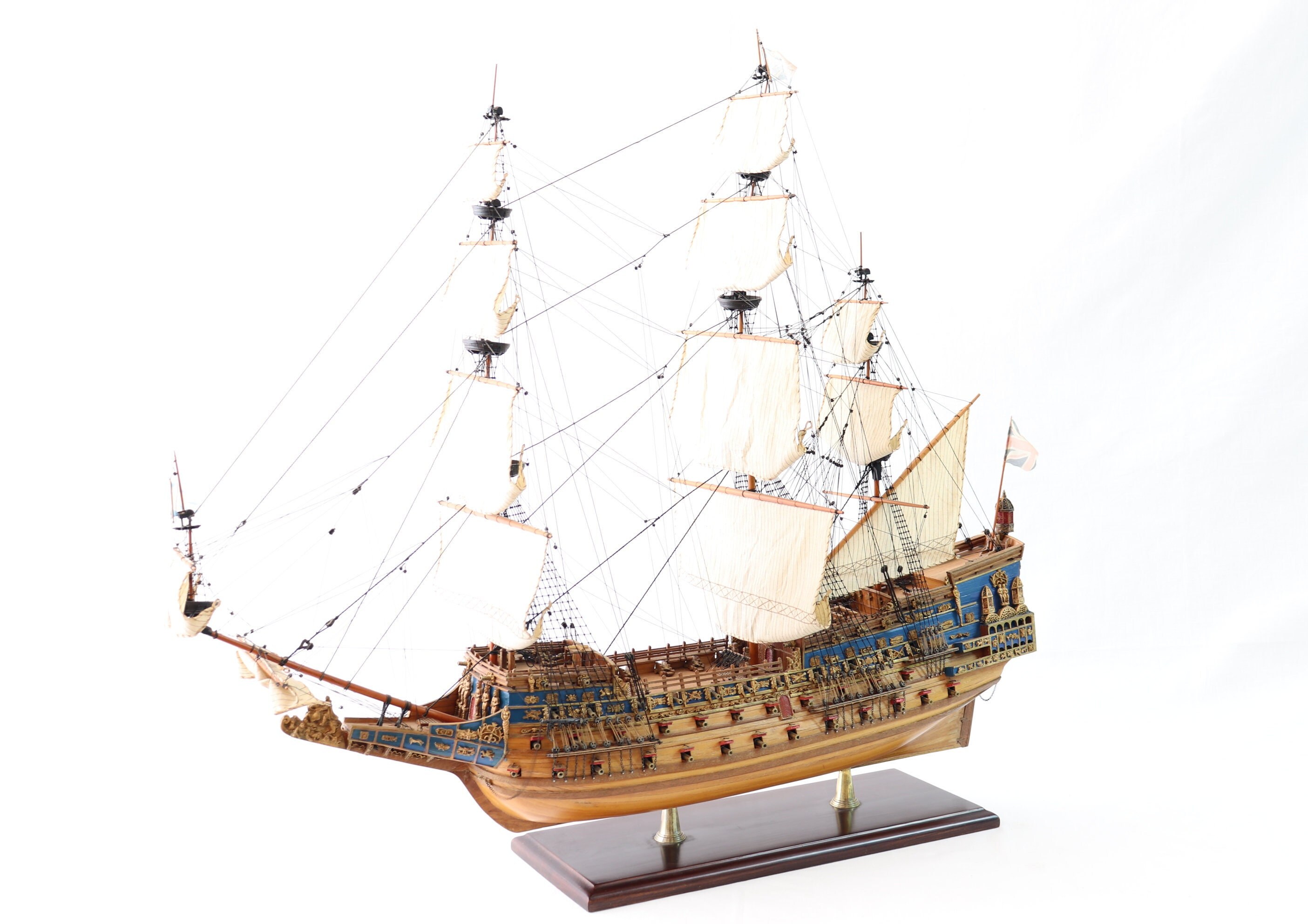 HMS Sovereign of the Seas Ship Model Wooden Ship Model - Etsy UK
