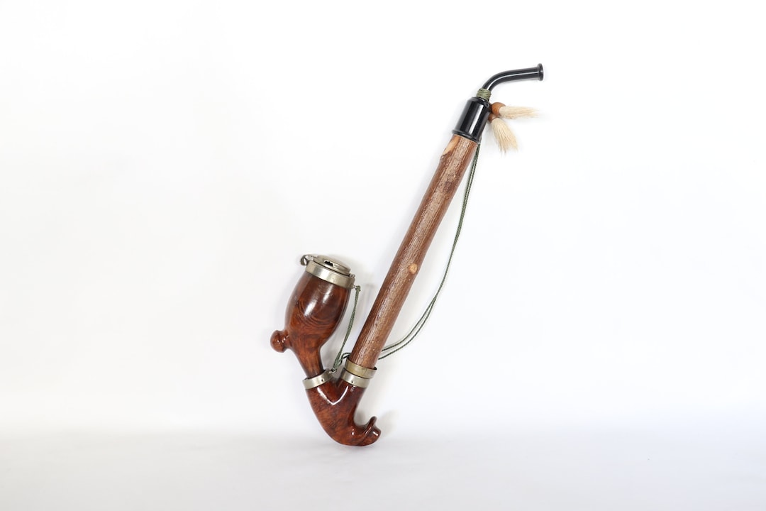 E Foot Pipe, Antique Pipe, Smoking Pipe, Wind Cup Pipe, Bruyere ...