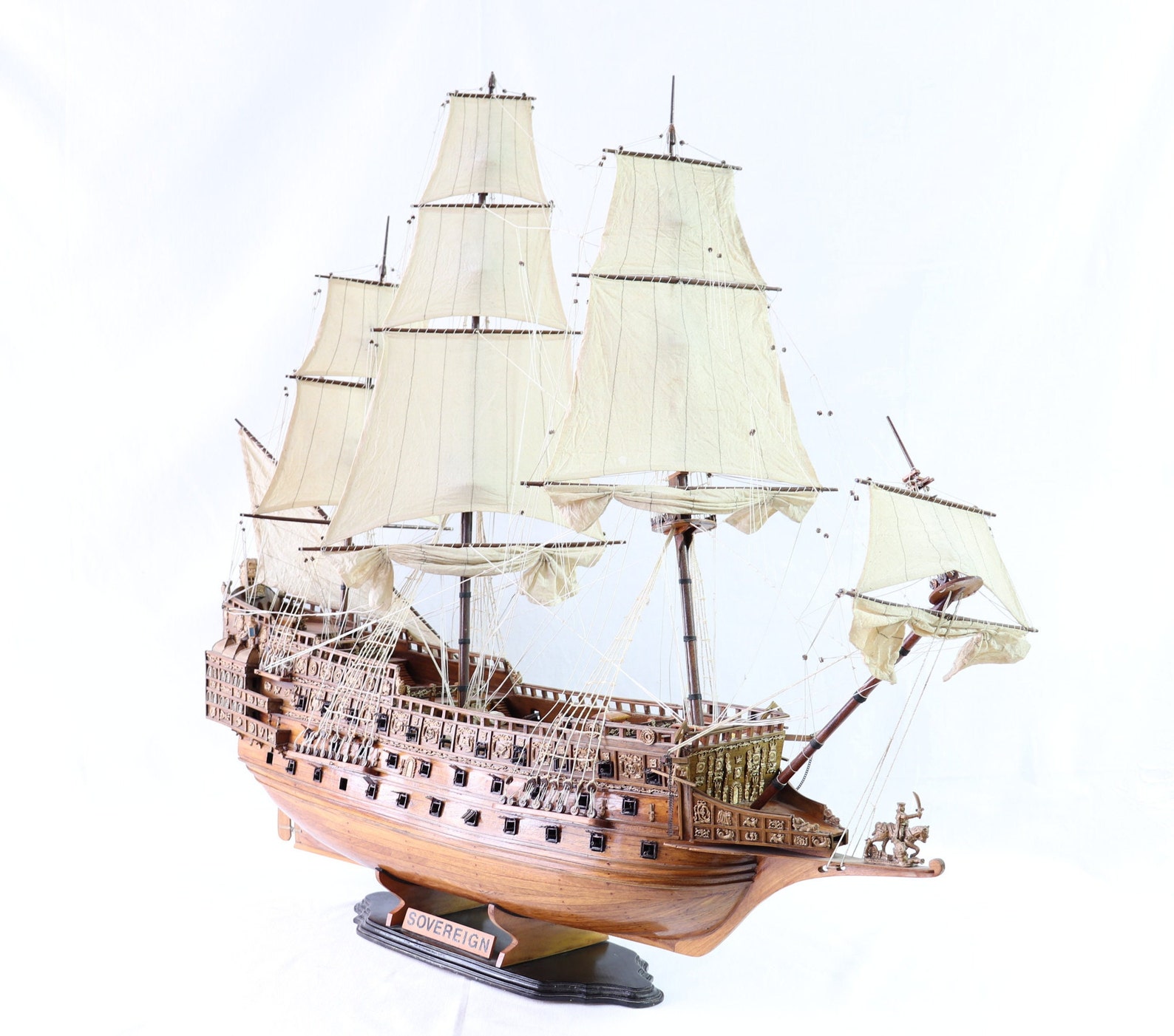 HMS Sovereign of the Seas Ship Model, Wooden Ship Model, Handmade Ship ...