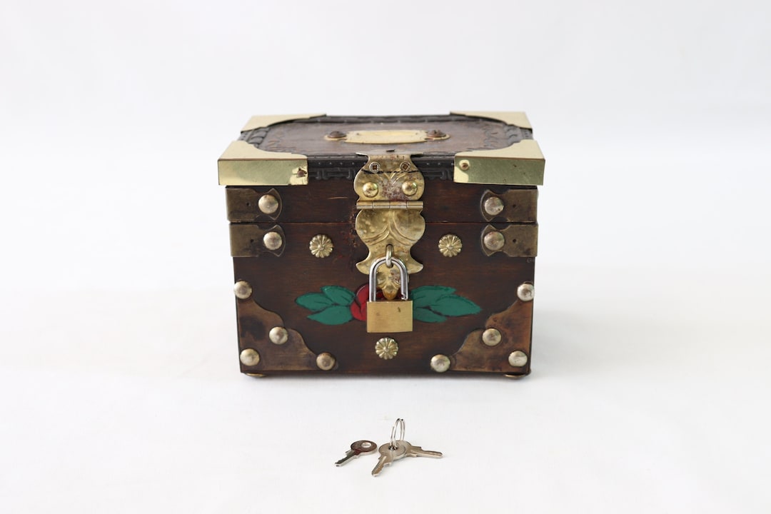 Vintage Wooden Handmade Money Box, Antique Piggy Bank Wooden, Piggy ...