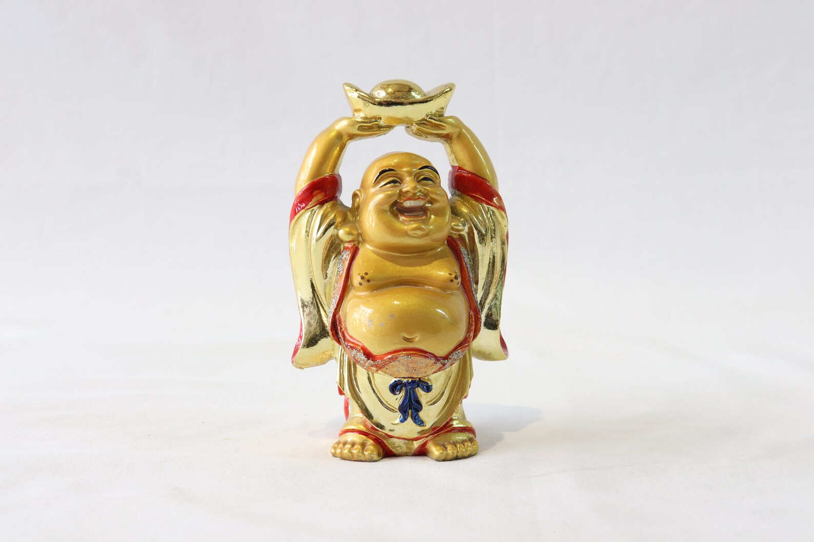 Small Laughing Buddha Statue Gold Buddha Statue Buddha - Etsy