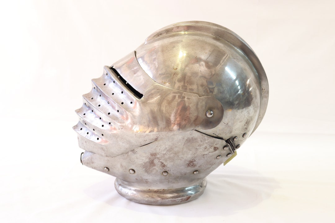 Medieval Knight Helmet, Bascinet Helmet, Metal Helmet, Medieval Armor ...