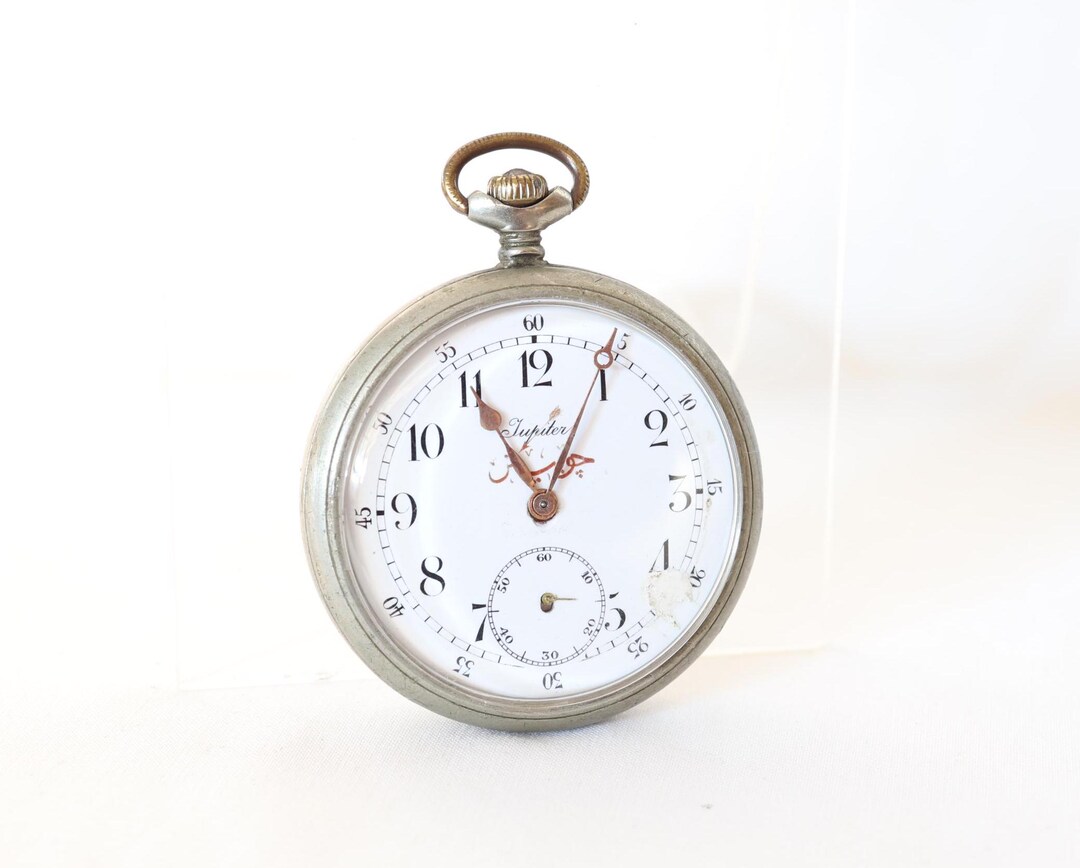 Jupiter Pocket Watch, Antique Pocket Watch, Silver Pocket Watch ...