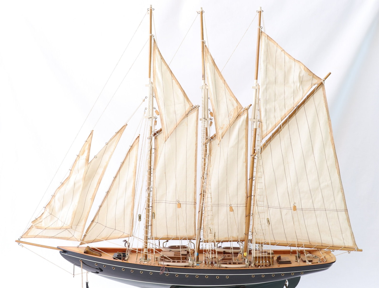 Atlantic Yacht Model, Schooner Ship Model, Wooden Ship Model, Handmade ...