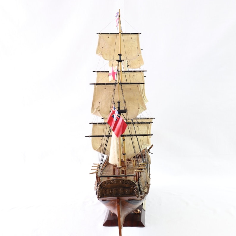 HMS Endeavour Ship Model Handmade Ship Model Vintage Ship - Etsy