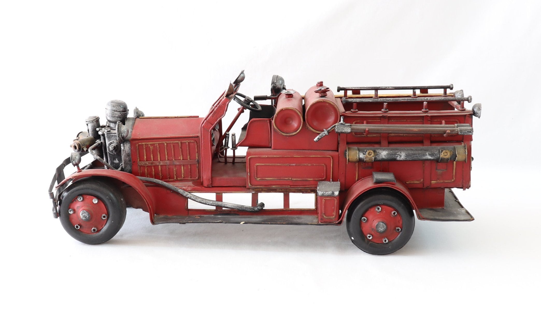 Antique Fire Truck Model, Fire Truck Miniature, Metal Car Model ...