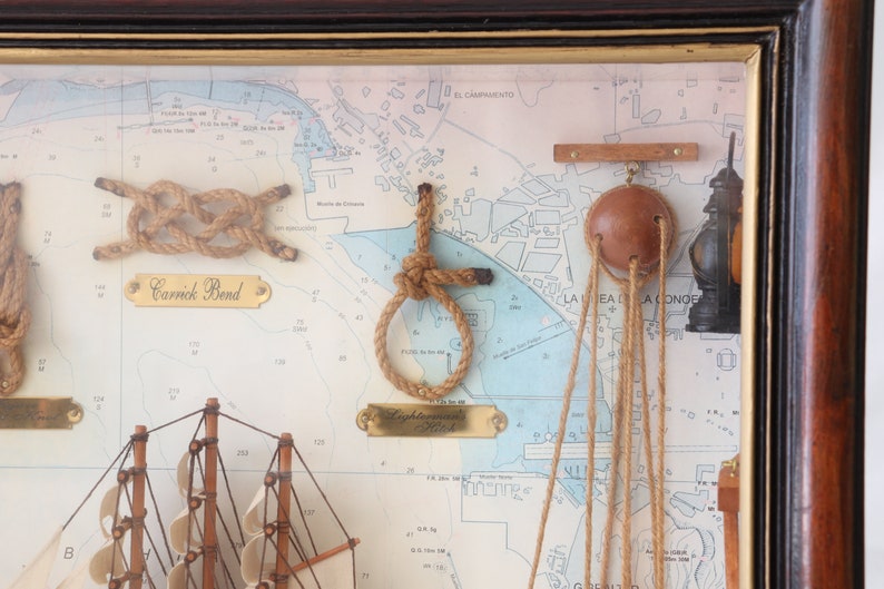 Vintage Nautical Wall Hanging, Wooden Sailing Boat Model, Nautical ...