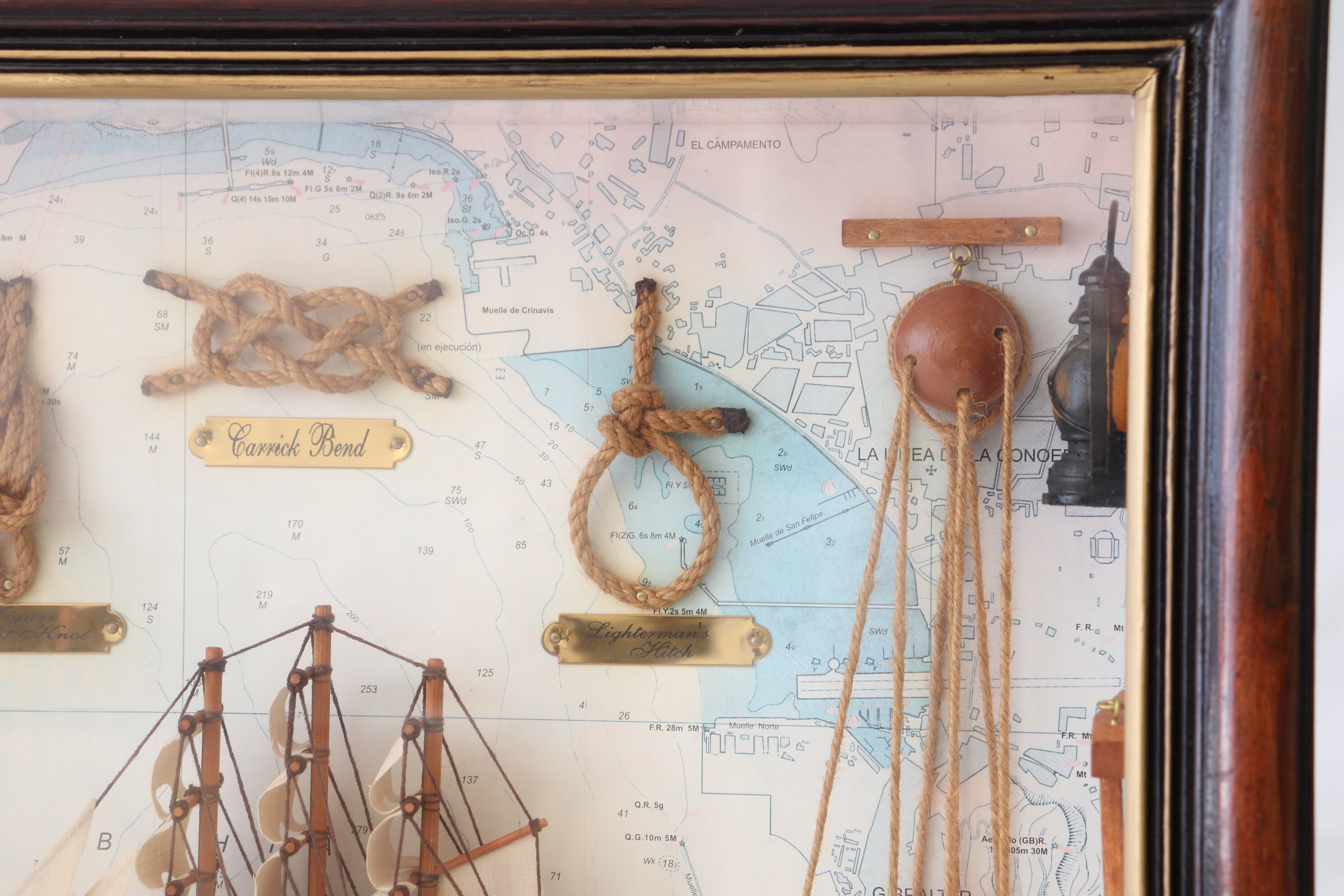 Vintage Nautical Wall Hanging, Wooden Sailing Boat Model, Nautical ...