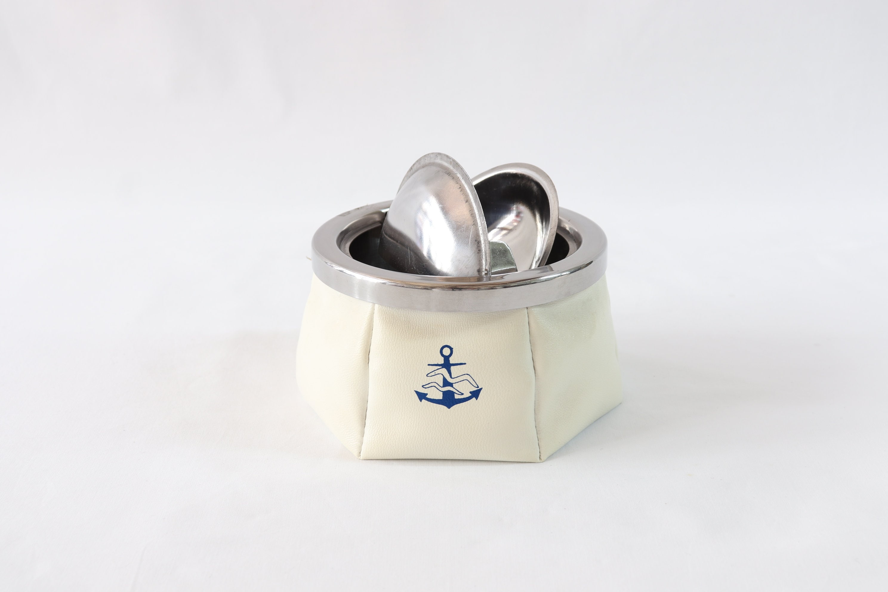 Vintage Nautical Ashtray, White Leather Ashtray, Windproof Ashtray ...