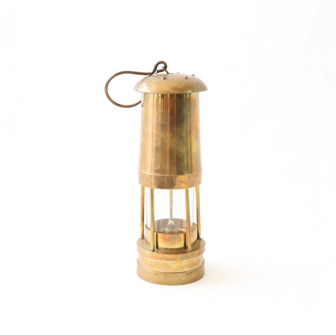Mine Lantern, Vintage Lantern, Brass Lantern, Oil Lantern, Lantern ...