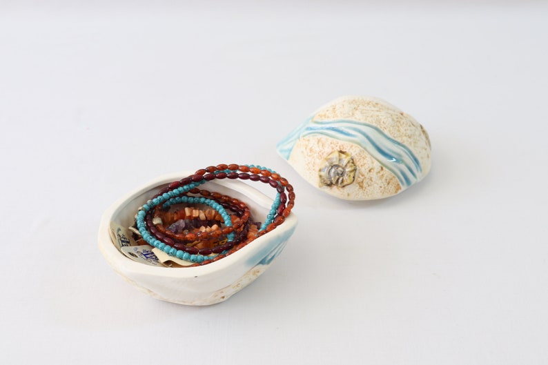 Clam Jewelry Box Ceramic Clam Shell Clam Shell Clam Shell - Etsy