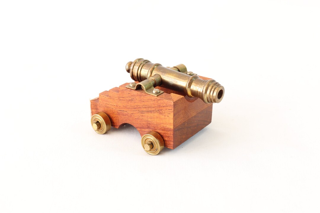 Antique Naval Cannon Model, Vintage English Naval Cannon Model, Pirate ...