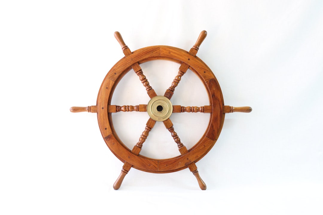 Wooden Ships Wheel, Nautical Ships Wheel, Ships Wheel for Wall, Vintage ...