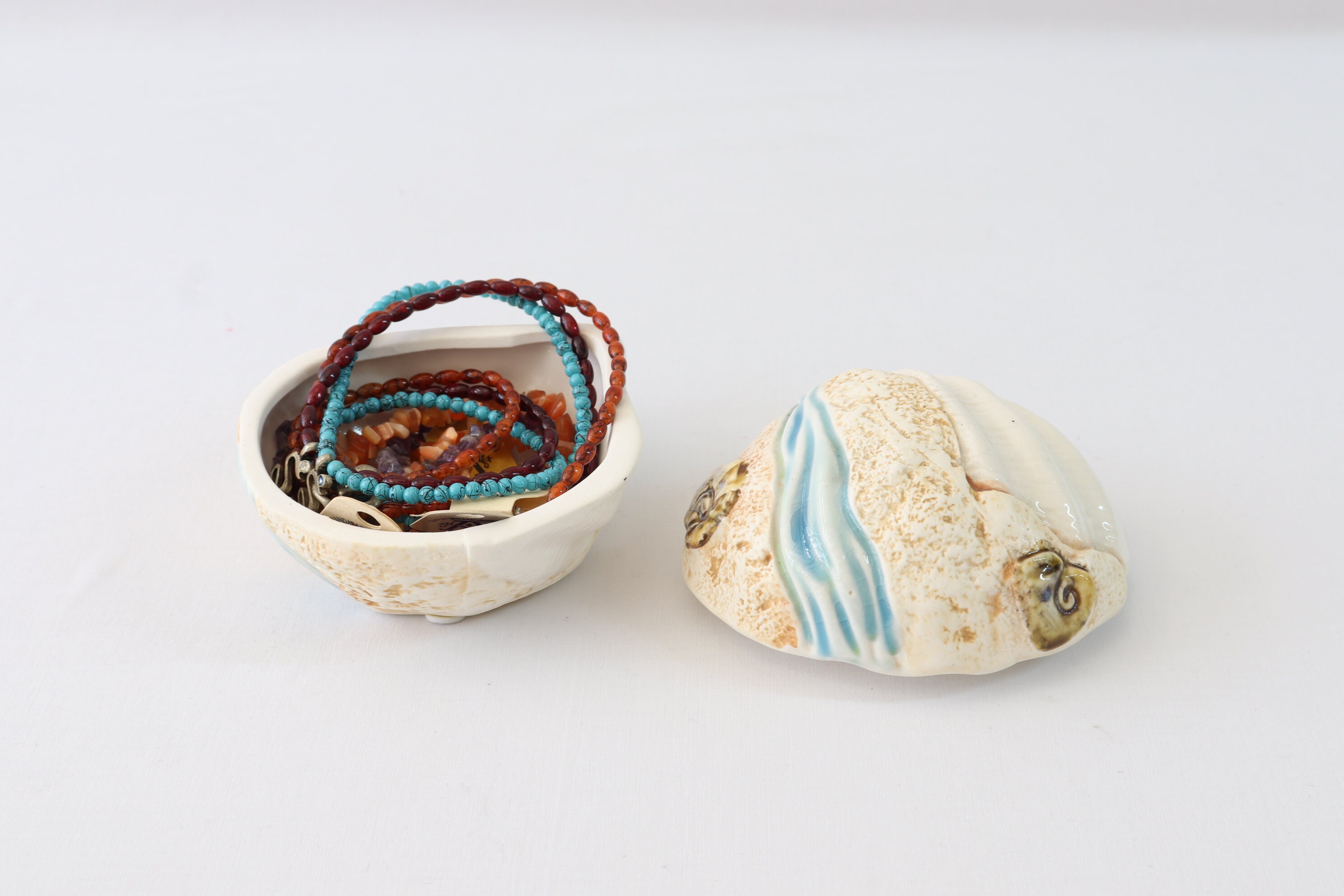 Clam Jewelry Box Ceramic Clam Shell Clam Shell Clam Shell - Etsy