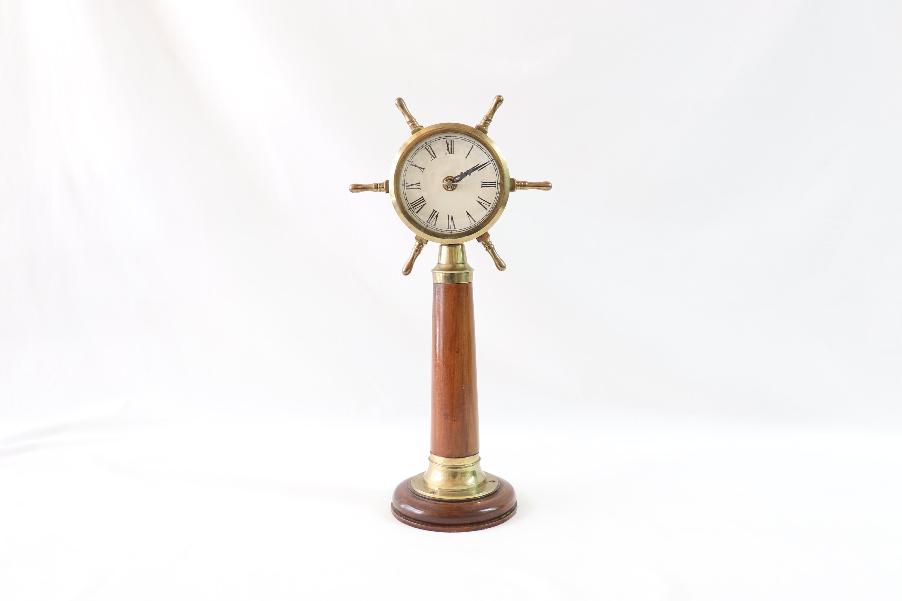 Ships Wheel Clock Nautical Desk Clock Maritime Clock | Etsy