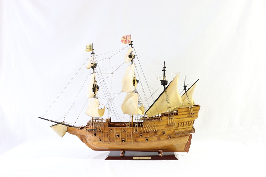 Spanish Galleon Ship Model, Wooden Ship Model, Handmade Ship Model ...