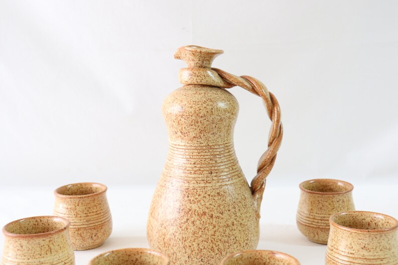 Ceramic Drinking Set Vintage Drinking Set Ceramic Liquor - Etsy