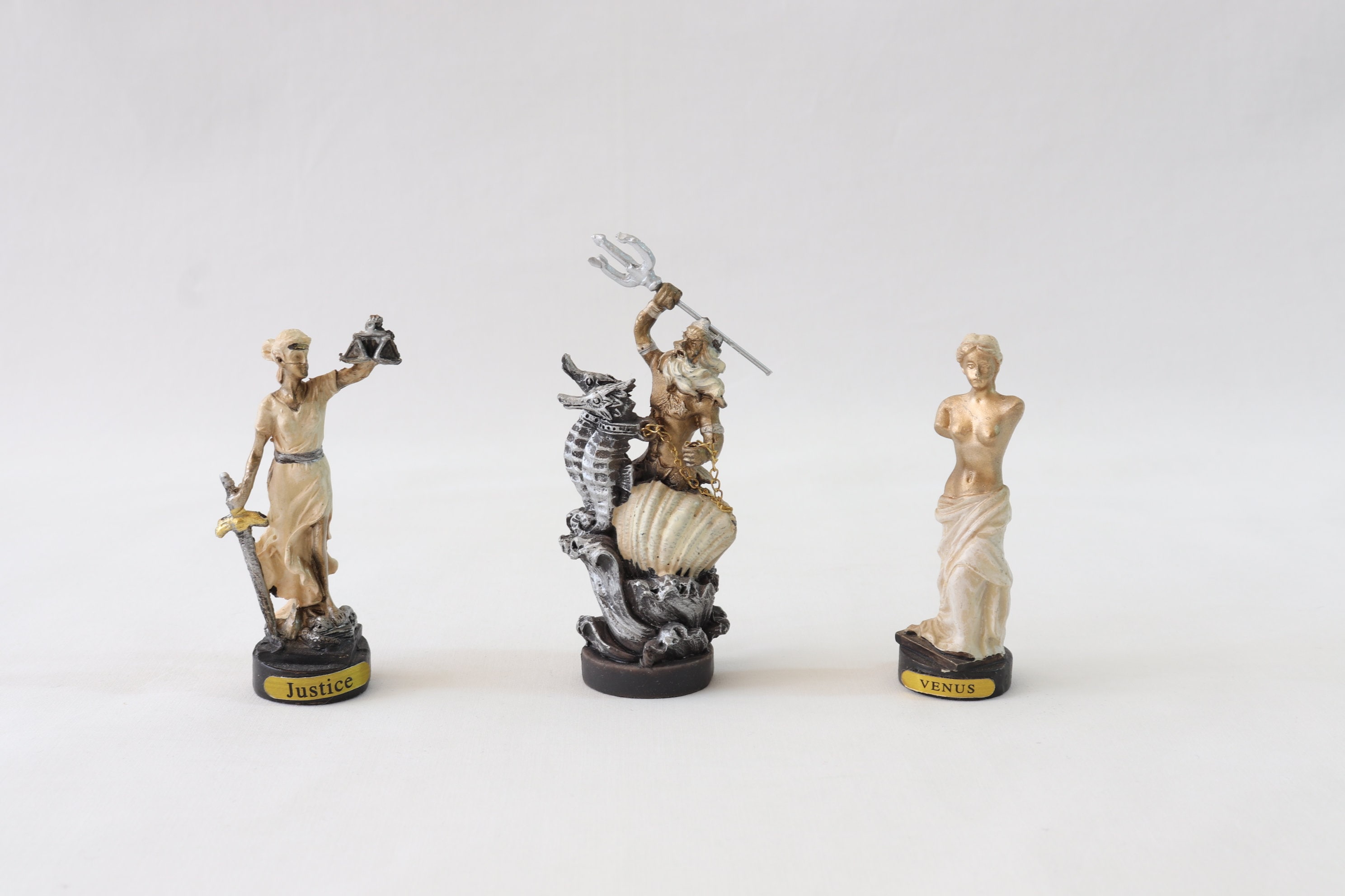Poseidon Miniature, Venus of Milo Statue, Justice Statue, Jupiter ...