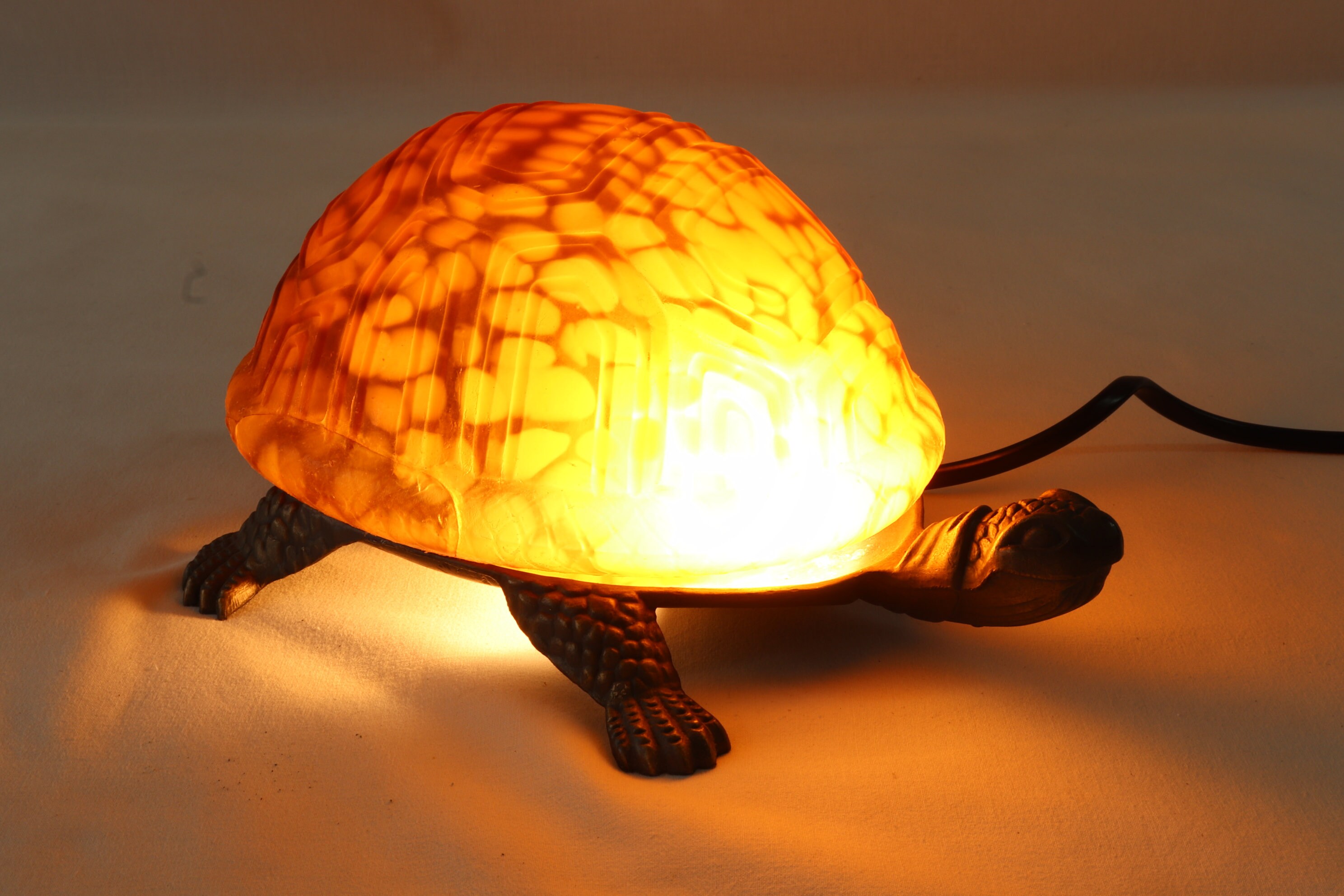 Turtle Table Lamp Vintage Glass Table Lamp Antique Desk | Etsy